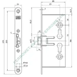 Kup Zamek wpuszczany dwuwkładkowy NEMEF 1739/03 do drzwi przeciwpożarowych